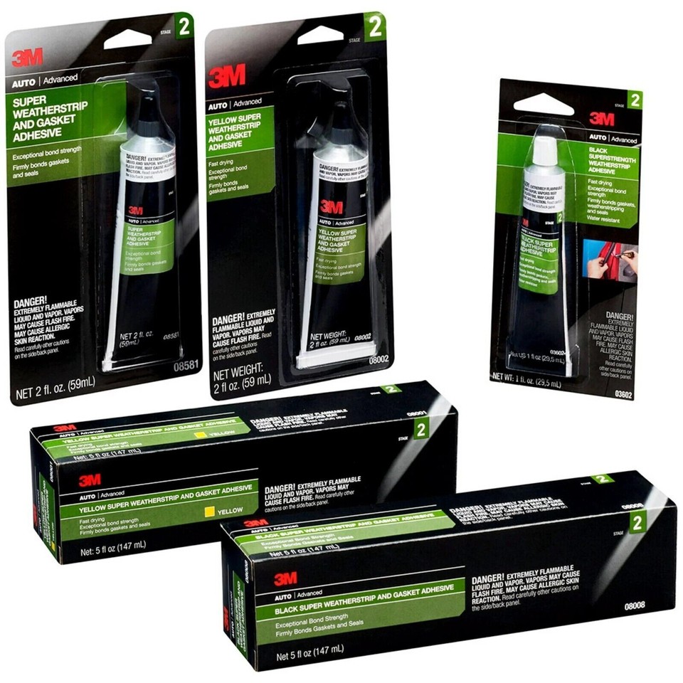 3M Black Super Weatherstrip Adhesive, Fast drying, Water Resistant ...