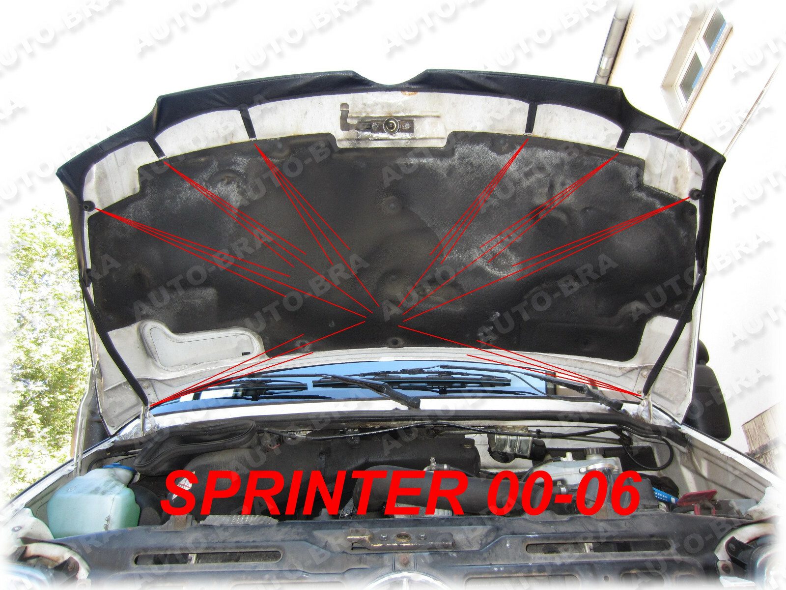 CARBON LOOK BONNET BRA MERCEDES SPRINTER W901 902 903 904 2000-2006 ...