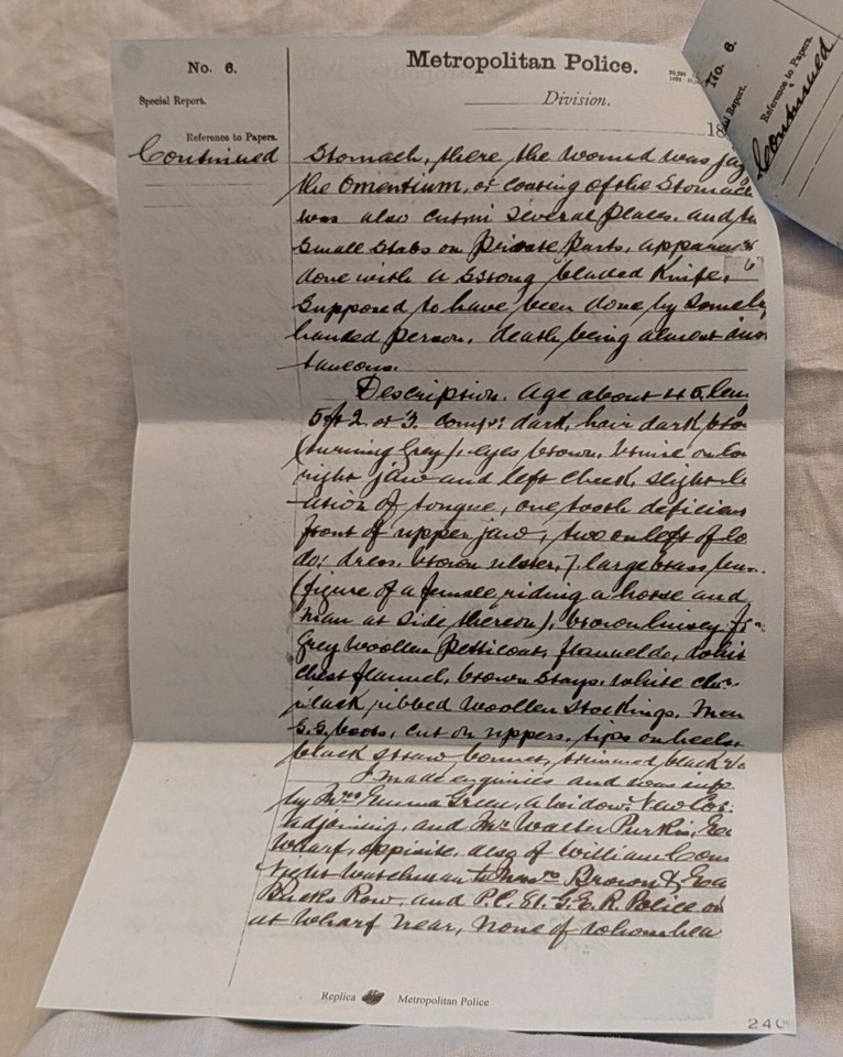 Jack the Ripper Police Reports Notice Poster 1888 London Old Autograph ...