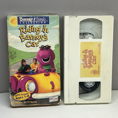 Barney & Friends Riding in Barney’s Car VHS 1995 Video Tape Paper Label ...