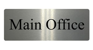 Main Office Metal Aluminium Plaque Sign For Office House Door Wall ...