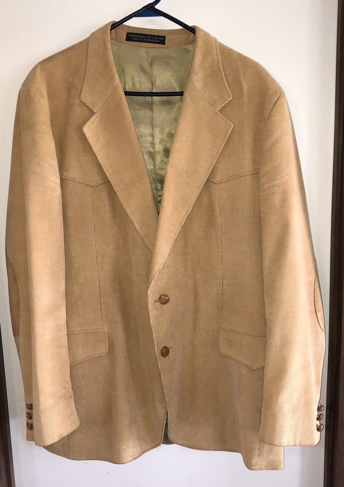Vintage Men’s CCC Western Wear Tan Overcoat, Sports Coat Cowboy Size M ...