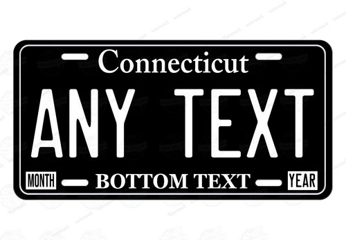 Connecticut State License Personalized Plate For Auto Car Bike ATV ...