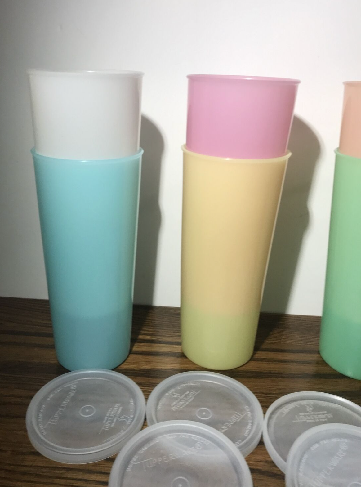 Tupperware Pastel 16 oz Tumblers Cups & Seals # 107 New Vintage Stock ...