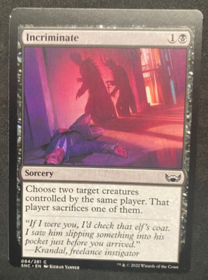 Incriminate - MTG - New Capenna - Misprint Miscut Alignment Dot | eBay