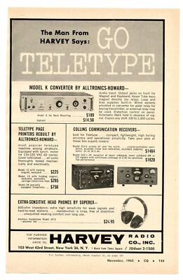 CQ Ham Radio Mag. Ad COLLINS COMMUNICATION RECEIVERS Model 51J-4 & 51S ...