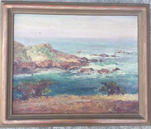 Antique Charles Chas Henry Harmon 1929 Seascape Oil Painting Arts ...
