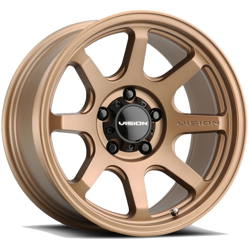 (Set of 4) Vision 351 Flow 16x8 6x5.5" +0mm Bronze Wheels Rims 16" Inch ...