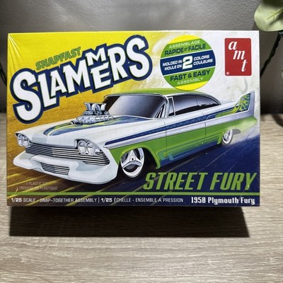 Sealed 1958 Plymouth Street Fury Model Kit 1/25 Scale AMT NEW | eBay