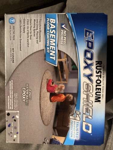 Rustoleum Epoxy shield Gray Satin Basement Floor Coating Kit 2 Part ...