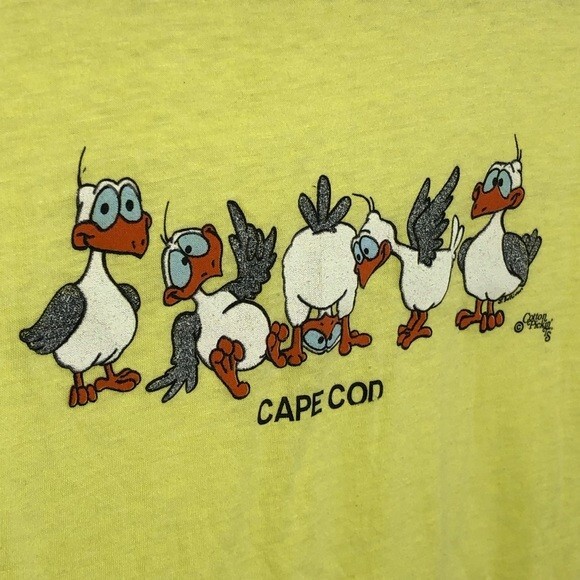 1970s 80s Single Stitch Cape Cod Massachusetts Graphi… - Gem