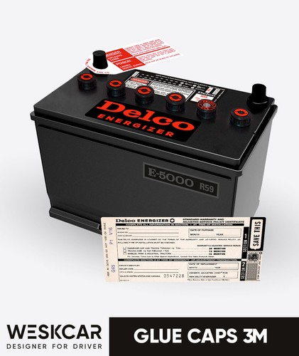 Delco Energizer Battery R59 (1969-74) Glue Caps kit | eBay