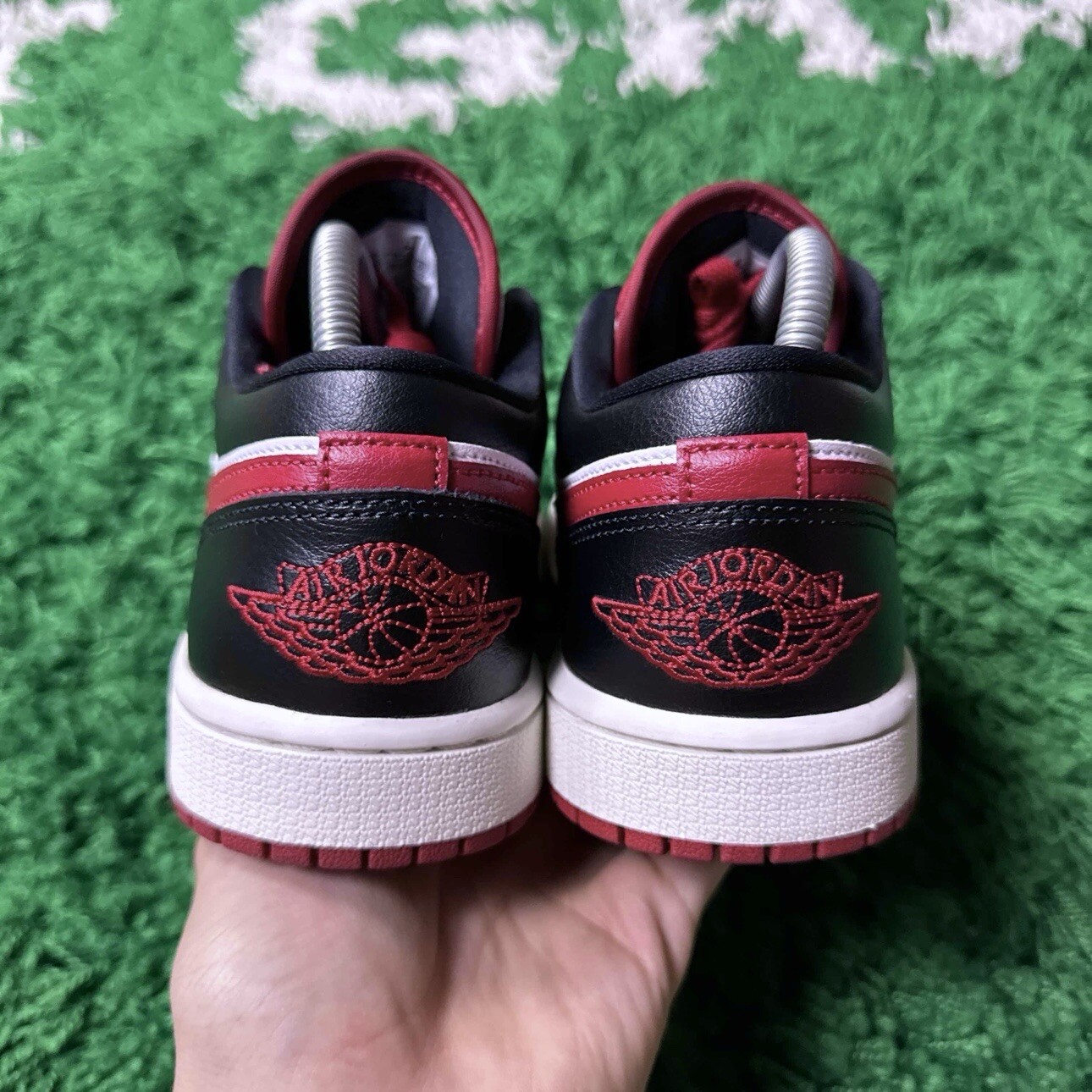 Size 8.5w/7m - Air Jordan 1 Low White Gym Red Reverse Black Toe (DC0774 ...
