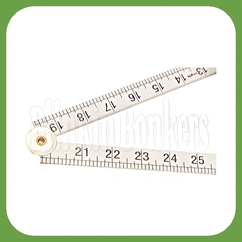 FOLDING METRIC IMPERIAL RULER RULE JOINERS WHITE RULER METRE LONG YARD ...