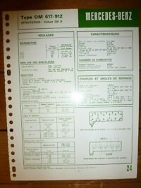 OM617-912 - Fiche Technique Mercedes | eBay
