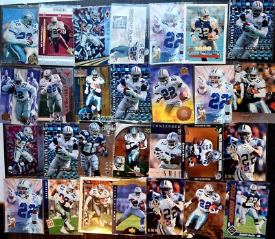HUGE EMMITT SMITH 1700+ CARDS Inserts game USED RC PSA 10 BGS MINT ...