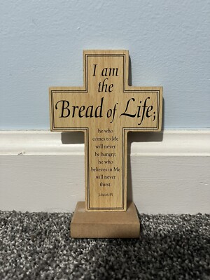 Small Wooden Cross With Base | eBay