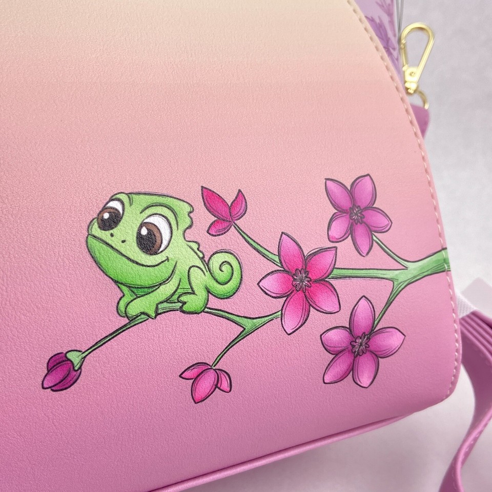 Loungefly Disney Tangled Rapunzel Satchel Crossbody Bag Purse Pascal ...