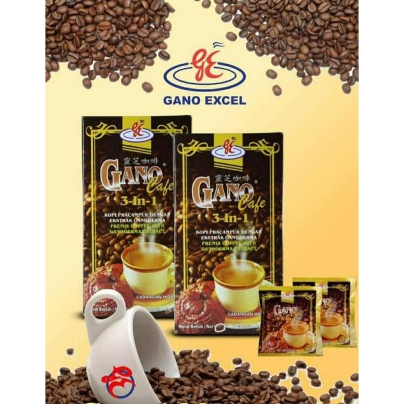 10 Boxes Gano Excel Cafe 3 in 1 Original Coffee Ganoderma Reishi Fast ...