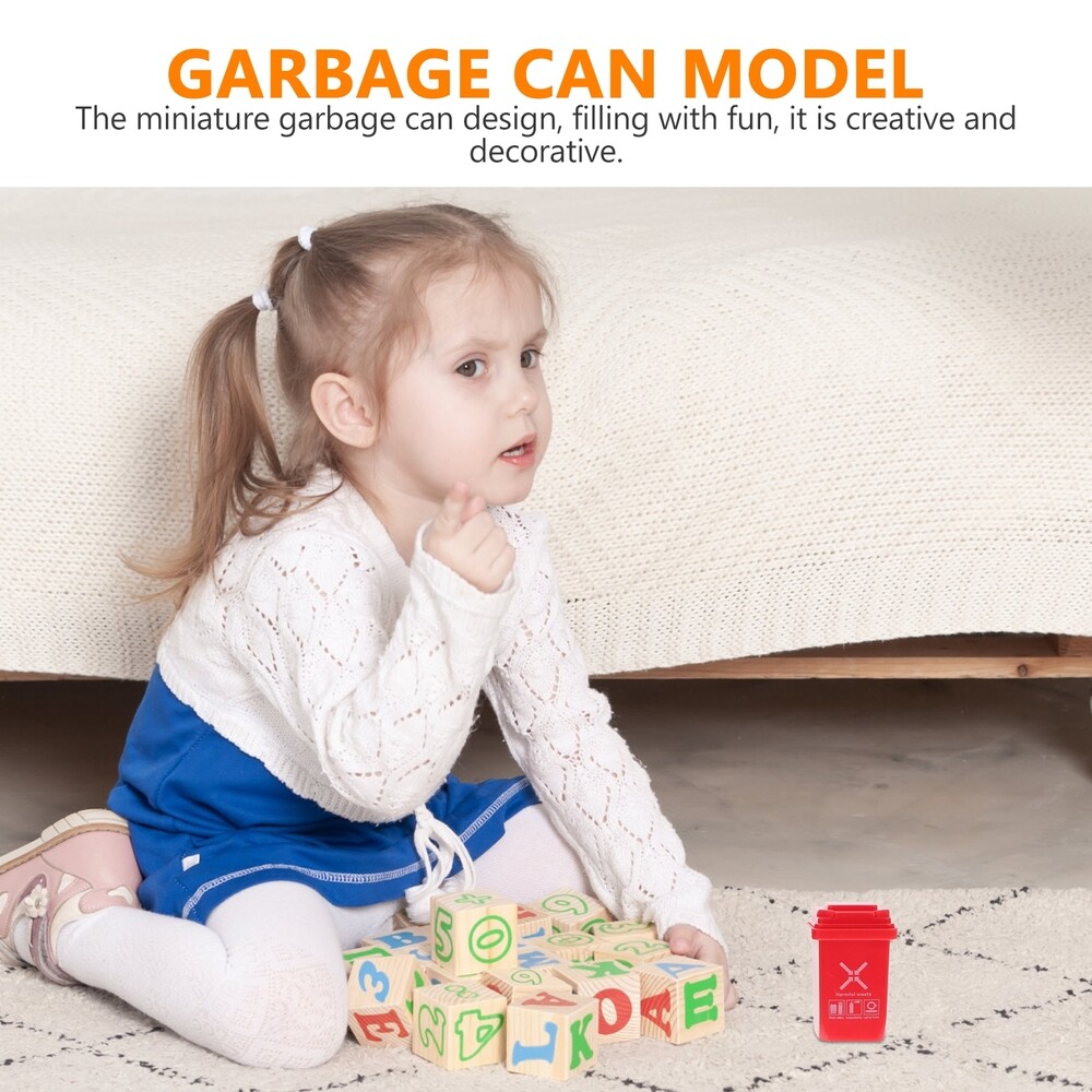 5pcs Garbage Can Model Doll House Sorting Garbage Bin Garbage Pail | eBay