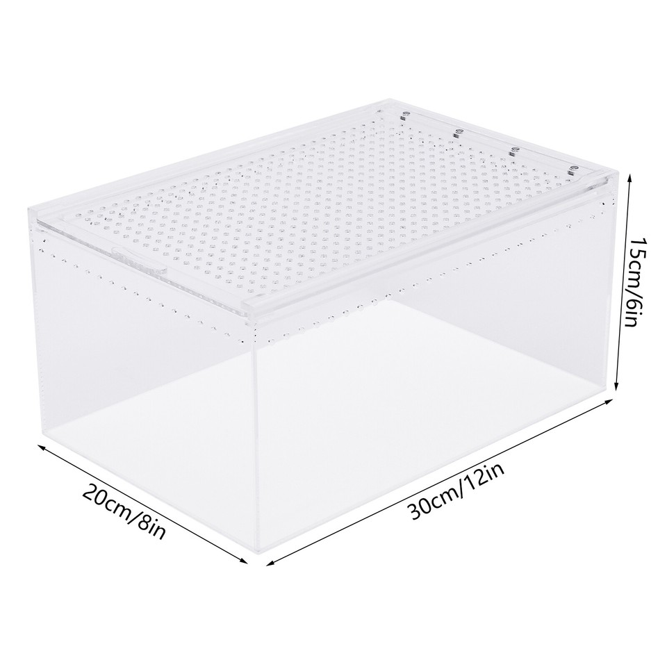 2.5 Gallon Magnetic Acrylic Large Enclosure Reptile Breeding Box ...