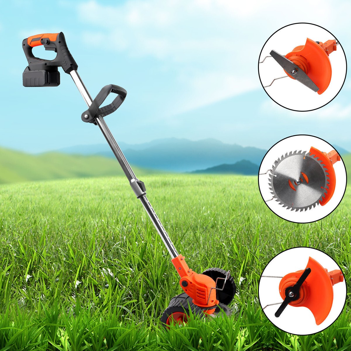 Electric 650W Weed Lawn Edger, Battery Weed Eater, Weed Wacker Electric ...