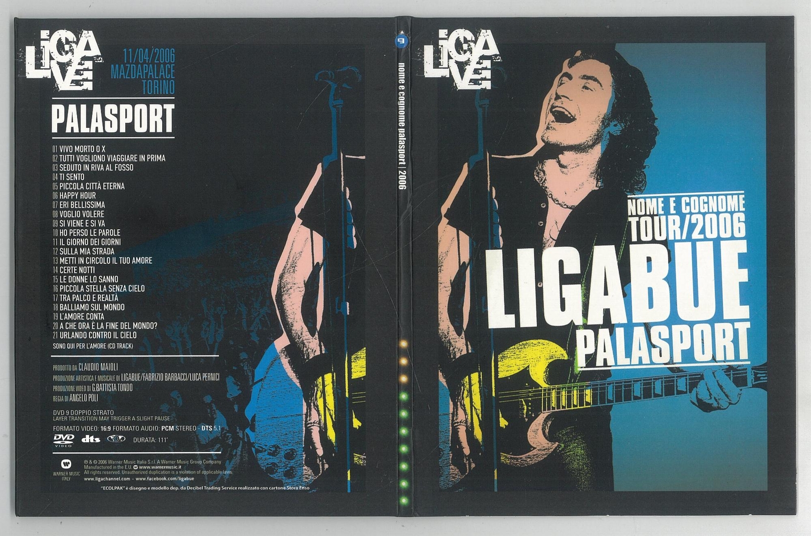 NOME E COGNOME TOUR PALASPORT LIGABUE 2006LIVE ED.CARTONATA DVD OTTIMO USATO | eBay