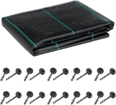 Weed Control Membrane Woven Fabric Ground Sheet 100 GSM Garden Black ...