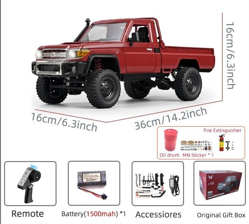 1:12 RC Car MN82 Retro Simulation LC79 RTR 4WD 2.4g Remote Control ...