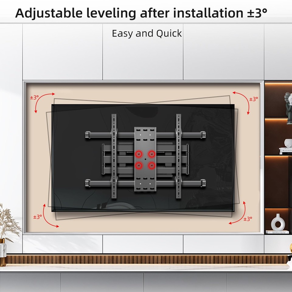 86 98 TV Wall Mount 55-100 inch Full Motion Bracket Large Screen Led ...