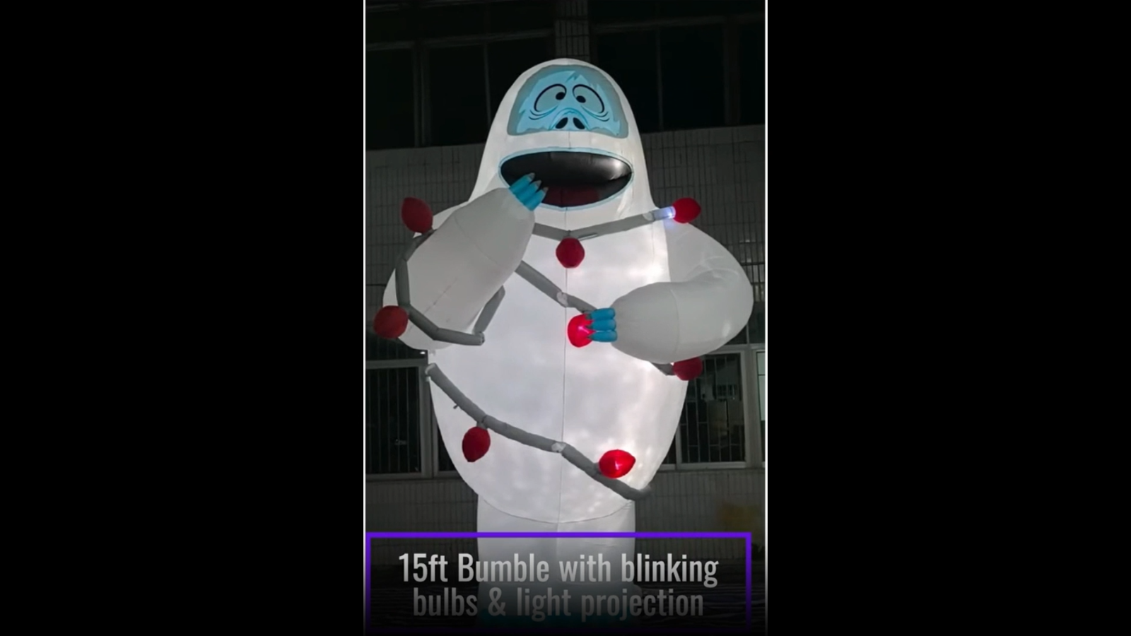 15 FT COLOSSAL BUMBLE THE ABOMINABLE SNOWMAN AIRBLOWN LIGHTSHOW ...