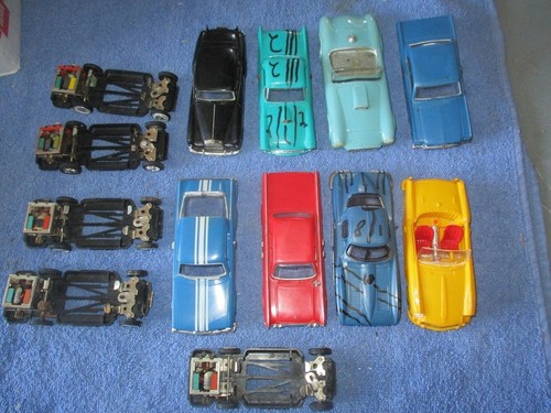Vintage 1960's Ideal Motorific Slot Car Lot Barracuda Corvette Mustang ...