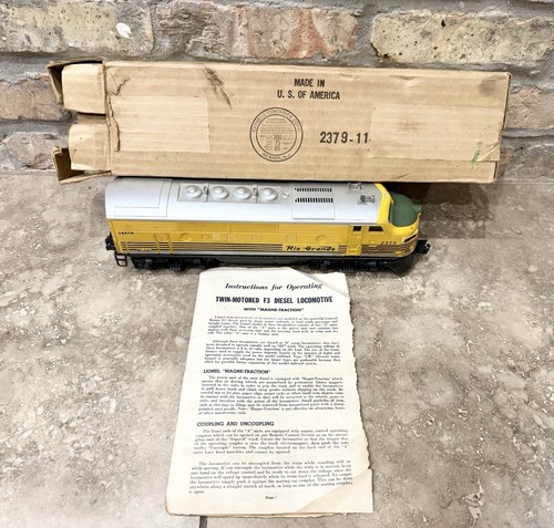 Vtg Lionel 2379 Rio Grande F3 A UNIT Diesel Locomotive w Box and ...