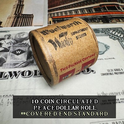 Circulated Peace Silver $1 - 10 Coin Roll - Standard - Woolworth/Woolco ...