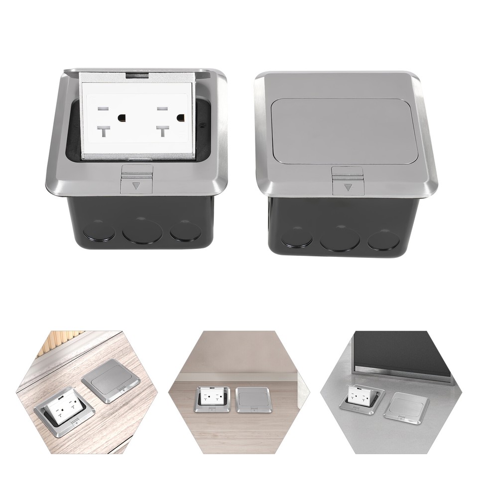 Pop-Up Floor Sockets, Pop Up Floor Outlet Sockets, 2PCS Hidden Socket ...
