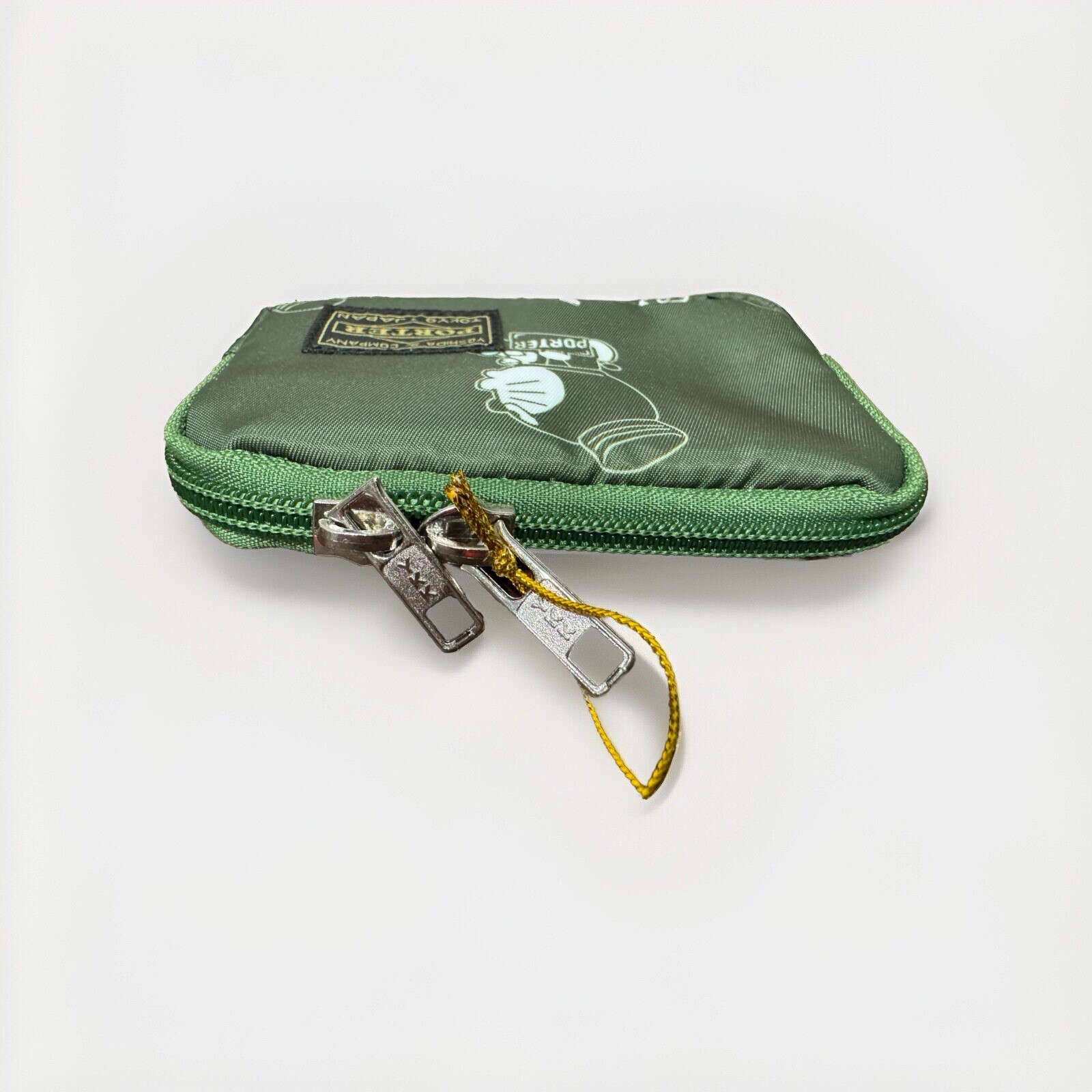 Doraemon Head PORTER Mini COIN Card Wallet Green Yoshida Bag Made in ...