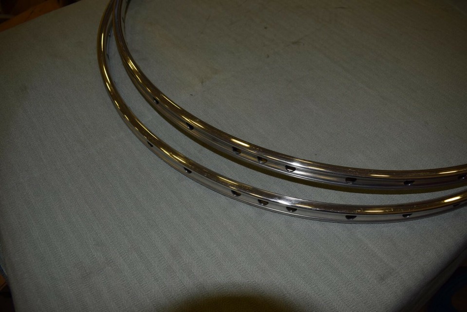 RIGIDA Tubular Rim Set 700c 28'' 36 hole Made in France vintage silver ...