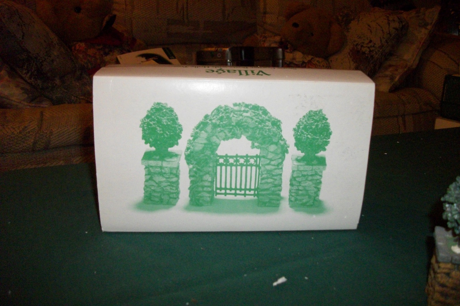 Department 56 Stone Corner Posts with Holly Tree and Stone Archway | eBay