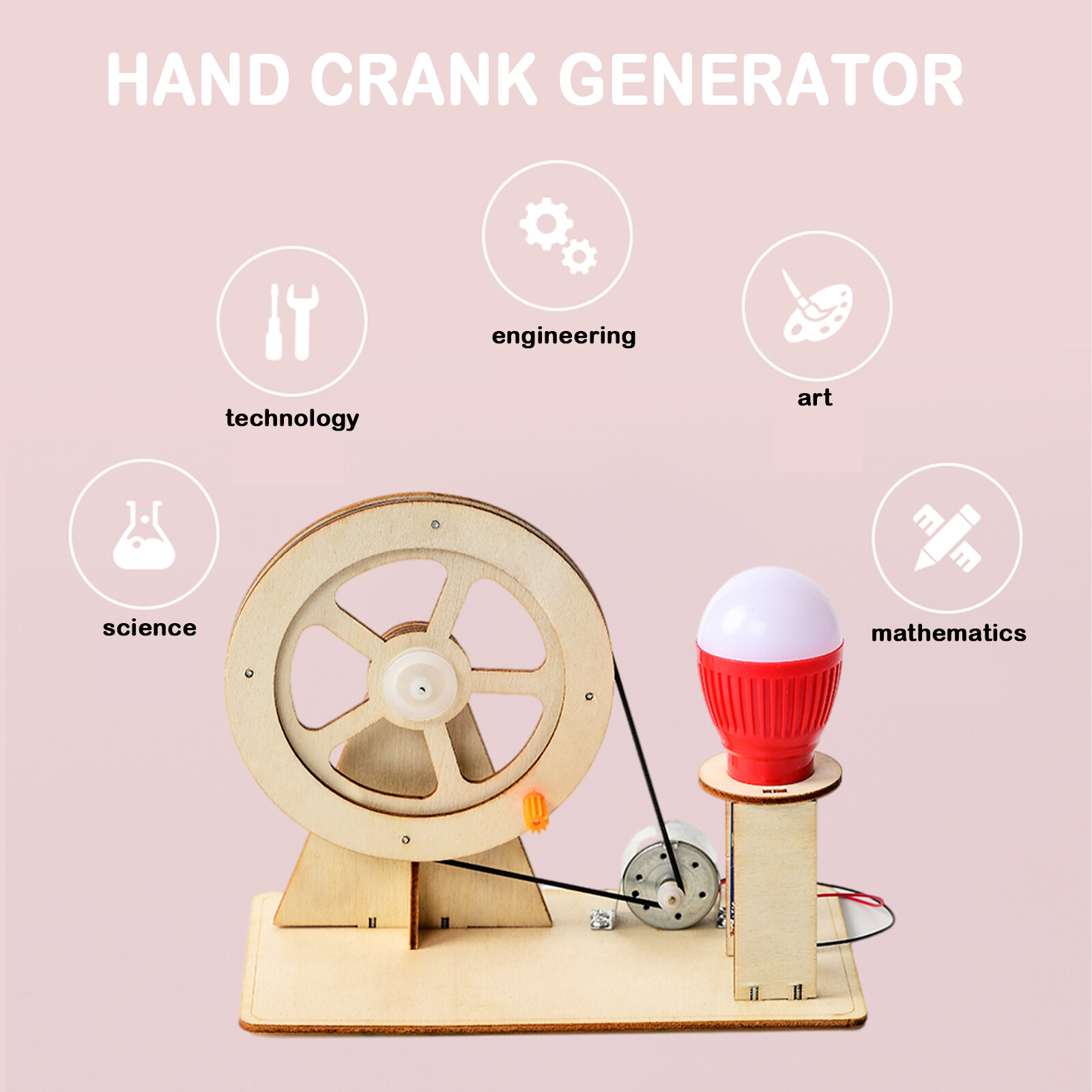 Hand Cranked Generator Test Model Children Student Teach Science ...