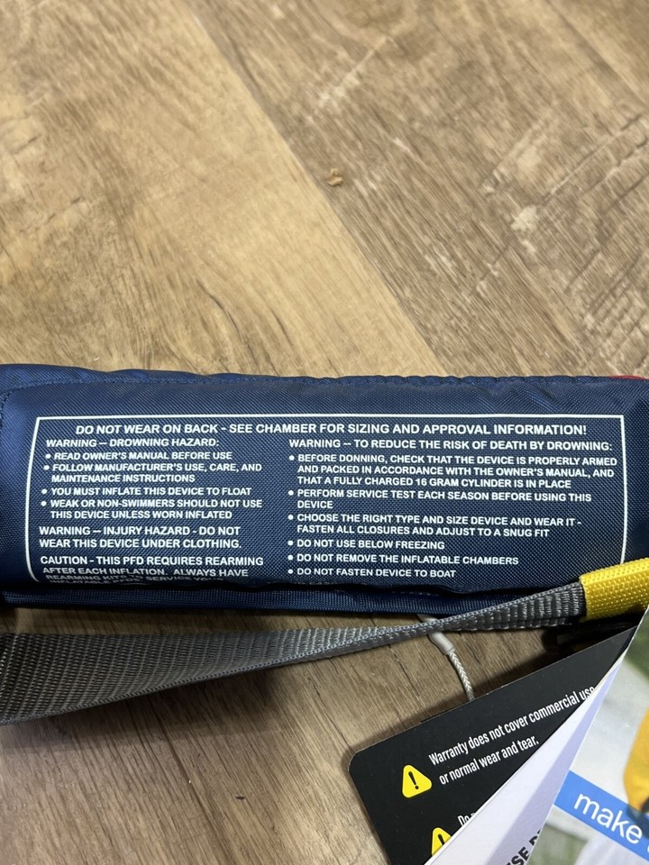 mti life jackets 16g Belt Pack Manual inflatable PFD | eBay