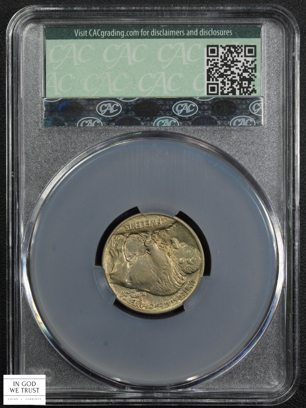 1913 Type 1 Buffalo Nickel 5C Choice Almost Uncirculated CACG AU 58 CAC ...