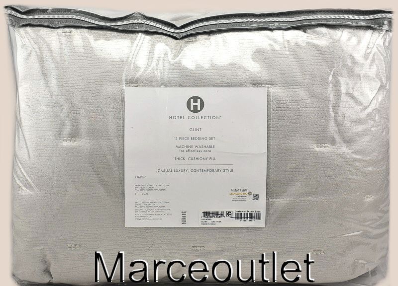Hotel Collection Glint FULL / QUEEN Quilted Coverlet & Pillowshams Set ...