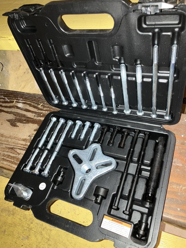 NEW PITTSBURGH AUTOMOTIVE BOLT TYPE WHEEL PULLER SET 46-PIECE FREE S&H ...