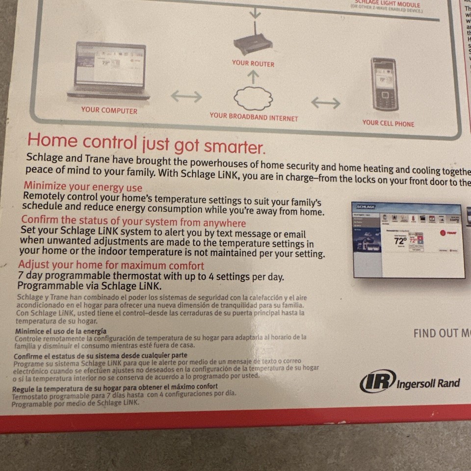 Trane Remote Energy Management Thermostat TZ45 (TZEMT400AB32MAA) Z-Wave ...