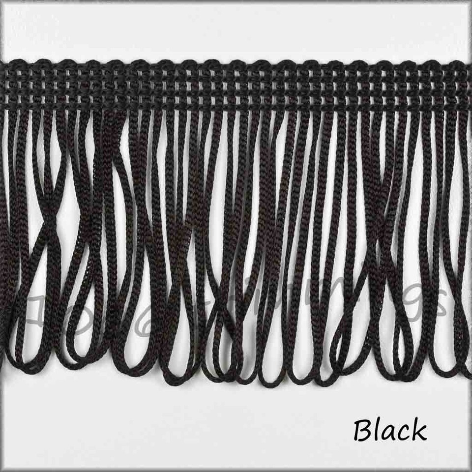 Quality Looped Fringe Trimming 25mm 50mm 75mm 20 Colours Various ...