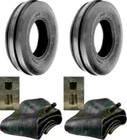 2 (TWO) 400x12, 400-12, 4.00-12 Front 3 Rib Tractor Tires with Tubes ...