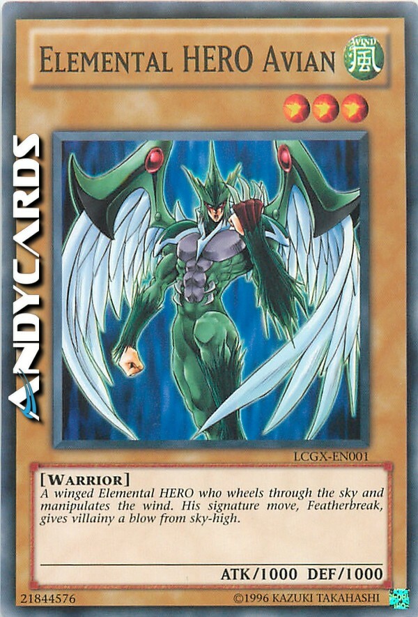 ELEMENTAL HERO AVIAN • (Avian Eroe Elementale) • Comune • LCGX EN001 ...