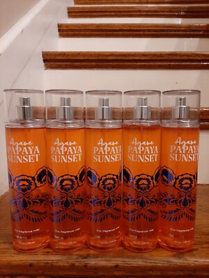 BATH AND BODY WORKS AGAVE PAPAYA SUNSET SPRAY MIST PERFUME LOT OF 5 NEW ...