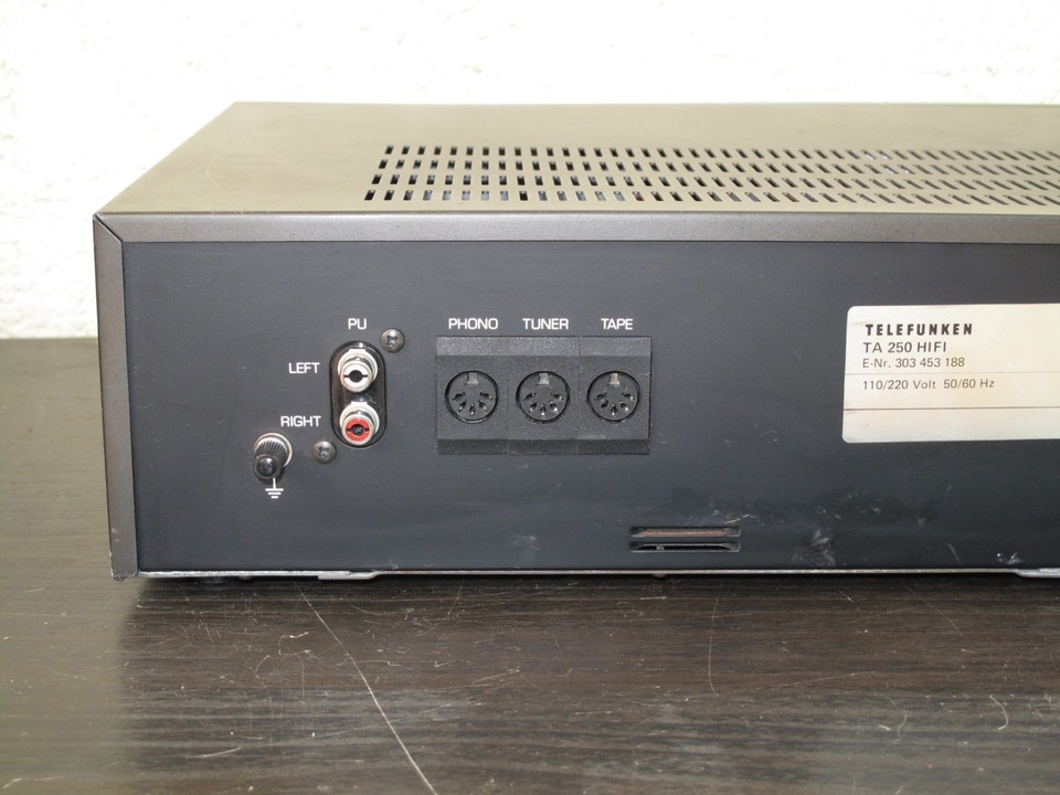 Vintage Telefunken TA-250 High-Fidelity Integrated Stereo Amplifier ...