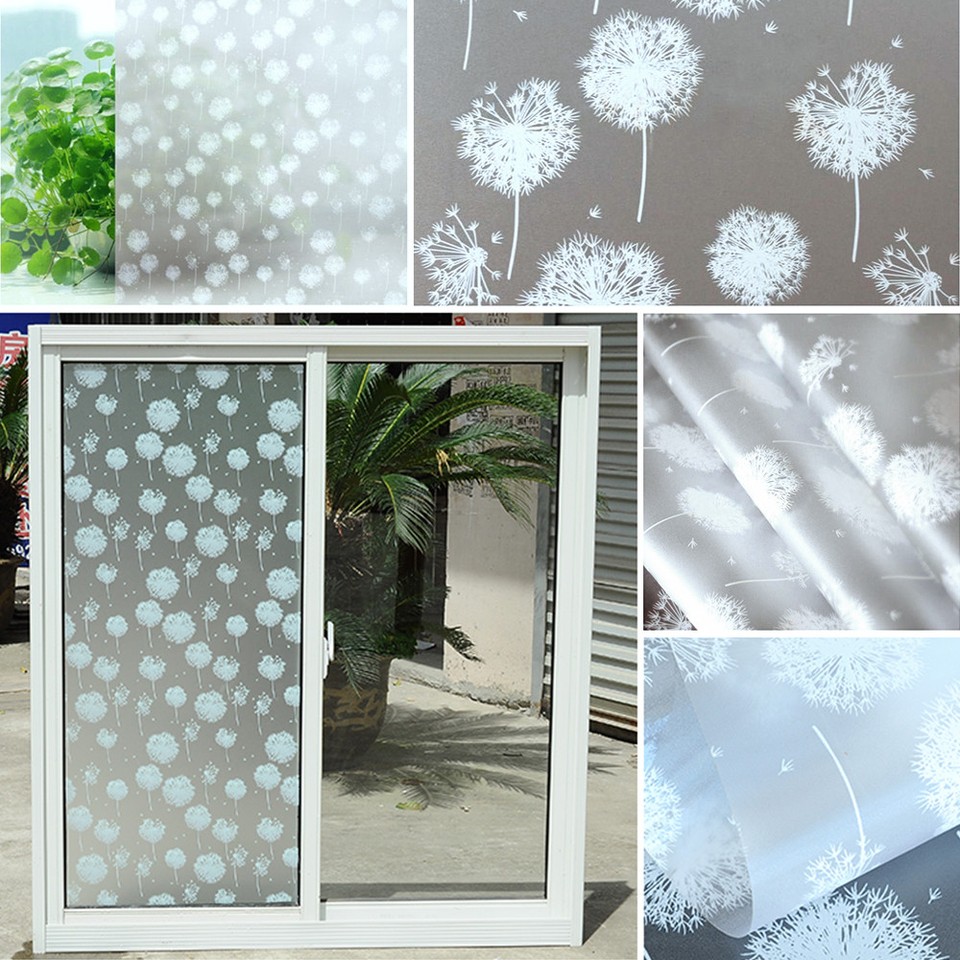 78" Privacy Frosted Window Film Glass Stickers Self Adhesive Bathroom ...